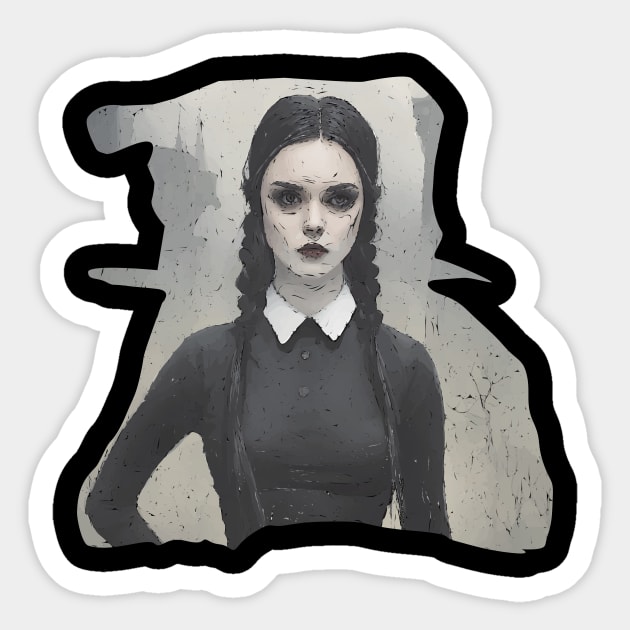 Wednesday Addams - Wednesday Addams - Sticker | TeePublic